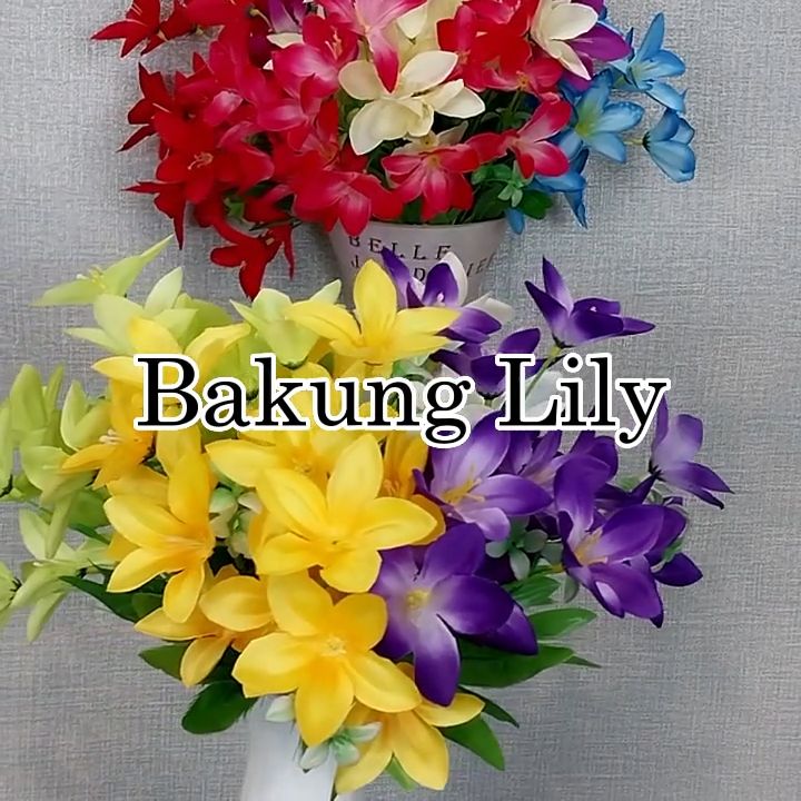 Sampai7an PBP150 / Pot Bunga Lily Tangkai Plastik Tanaman Artificial ...
