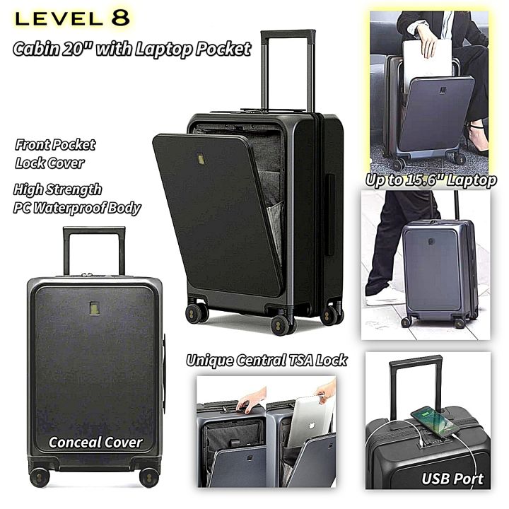 Luggage Award Winning Design with Front Laptop Compartment suitcase ...