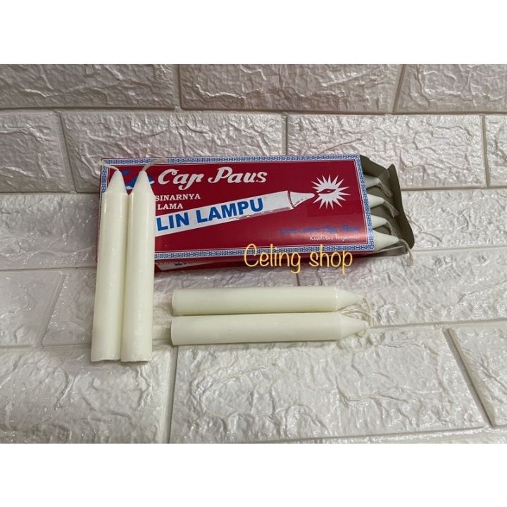 lilin putih CAP PAUS batang batangan isi 8pc | Lazada Indonesia
