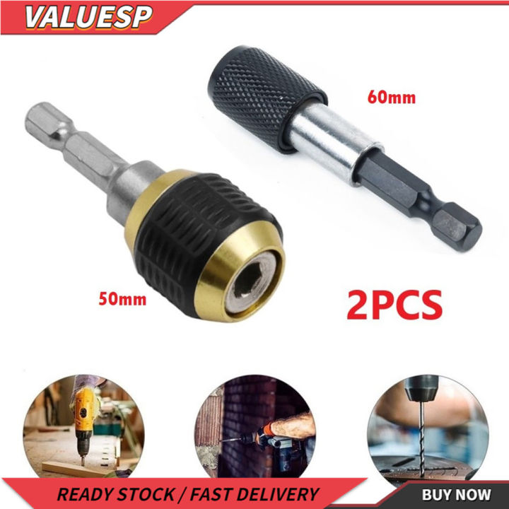 2pcs Hex Shank 60mm Keyless Drill Chuck Driver cepat tukar penukar ...