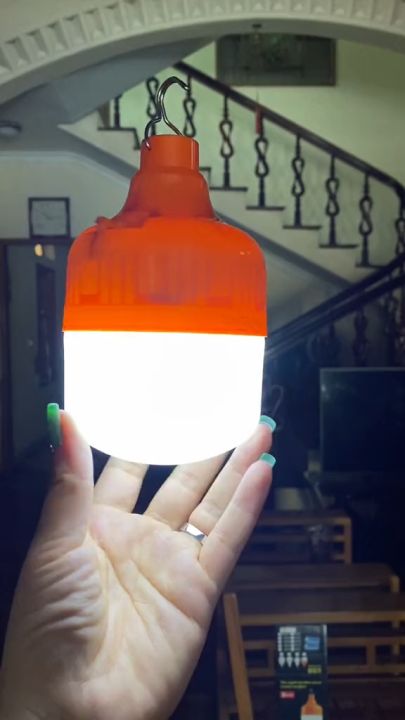 Bóng đèn LED tích điện cực sáng có sạc ngoài - Bóng tích điện 3 chế độ ...