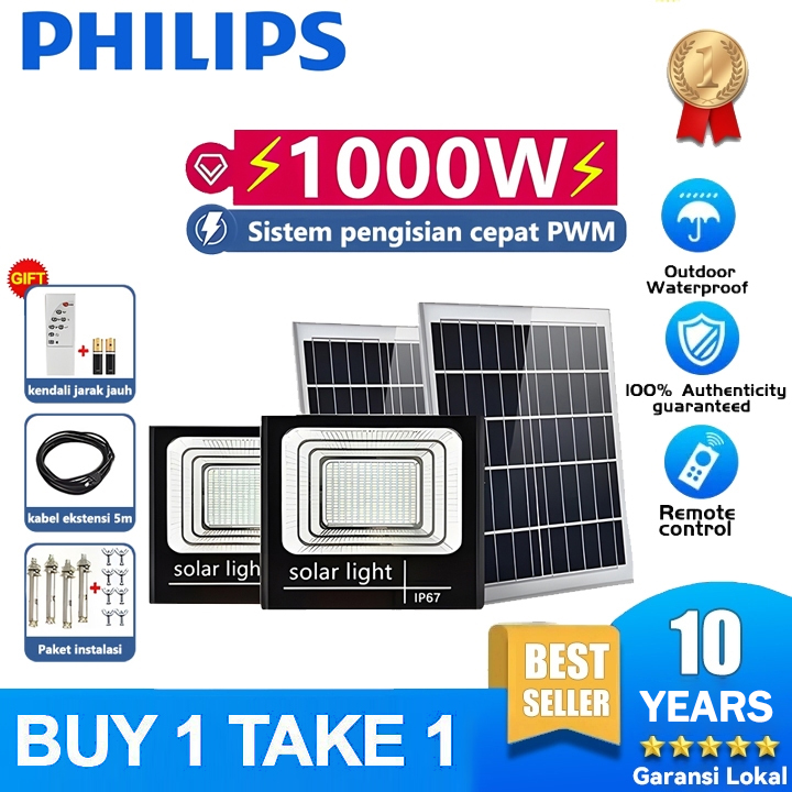 PHILIPS Original Solar Light Outdoor Waterproof Solar Lights With Solar ...