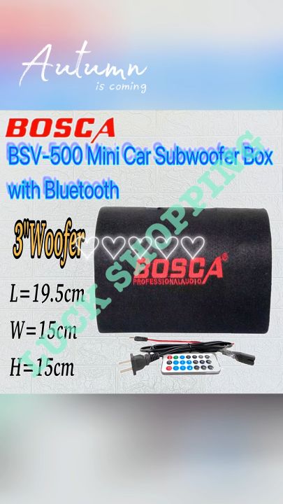 Bosca BSV-500 Mini Car Subwoofer Speaker Box with Bluetooth With FM ...