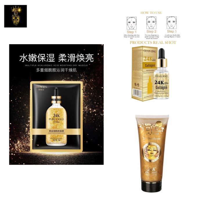 24K Gold Collagen, 24K Gold Mask and 24K Pure Gold Hydra | Lazada