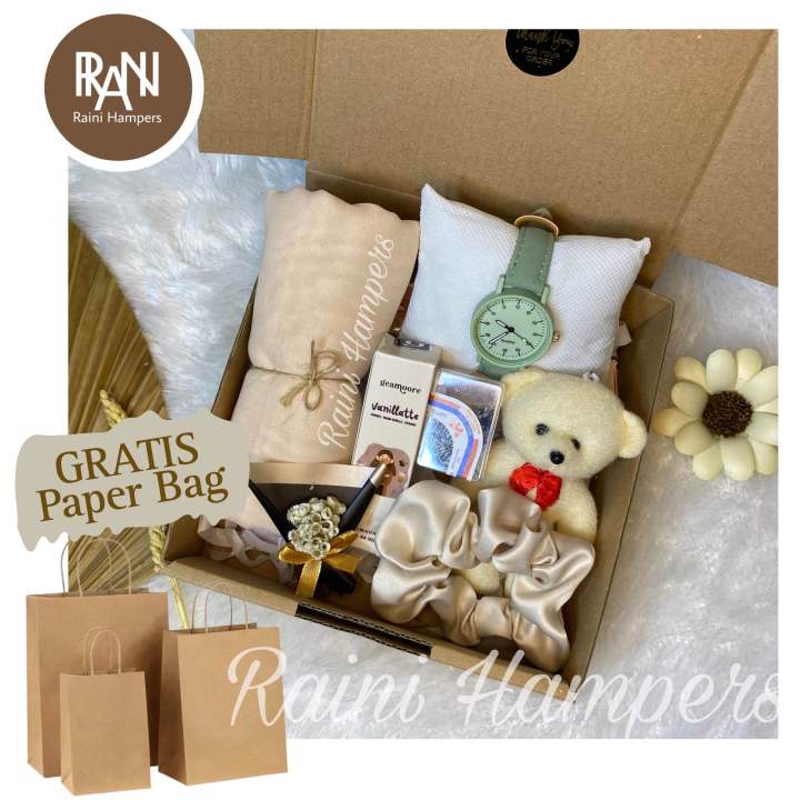 Gift Box Hijab dan Jam Tangan - Hampers Jam Tangan dan Parfum - Hampers ...