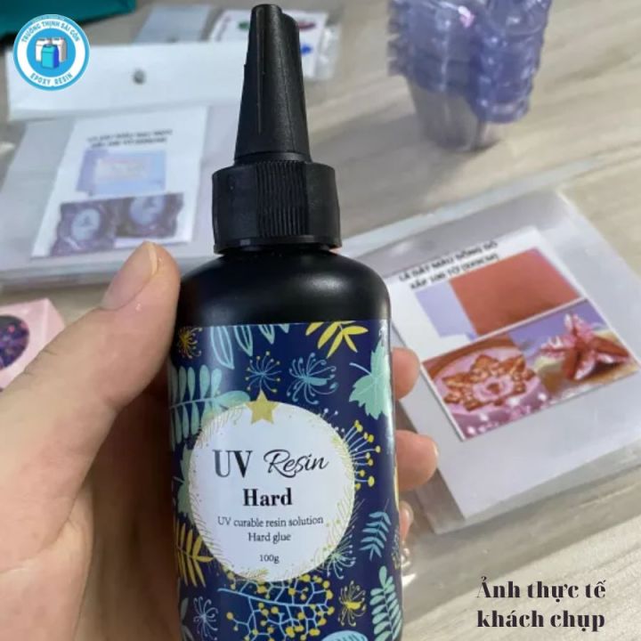 Keo Resin UV Loại Cứng 100G Nhanh Khô Trong Suốt Làm Thủ Công Handmade, Dán Mica, Dán Kính, Dán ...