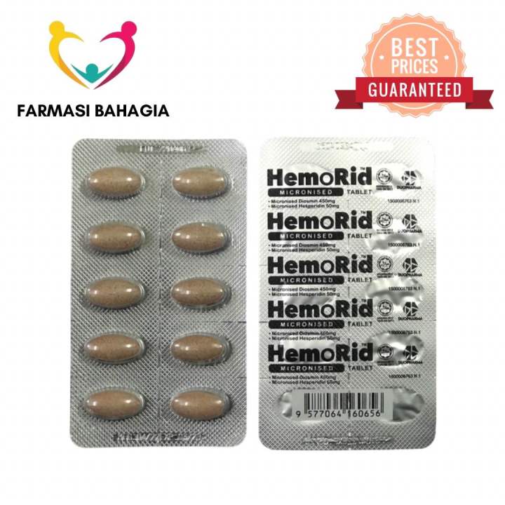 Hemorid Micronised Tablet 450mg 10's (Haemorrhoid / Buasir) | Lazada