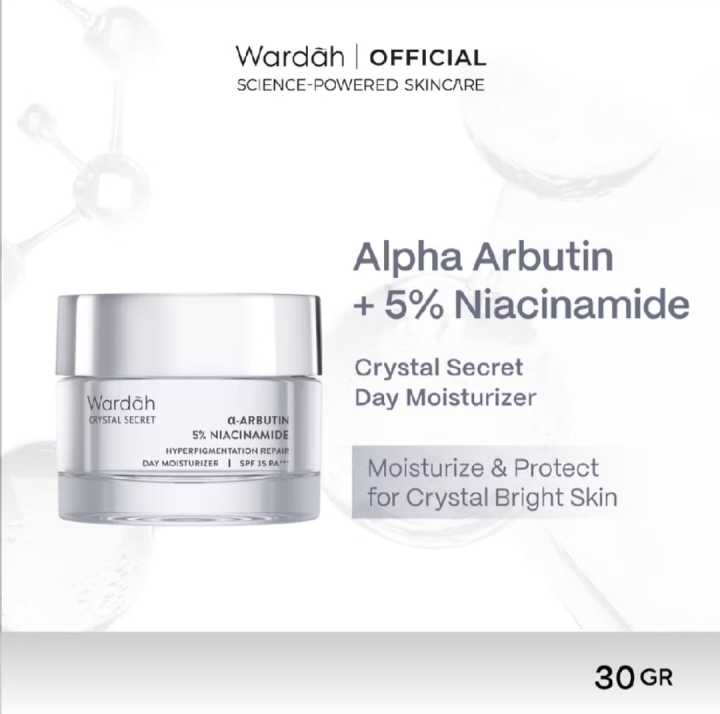 Wardah Crystal Secret Hyperpigmentation Repair Day Moisturizer 30gr ...