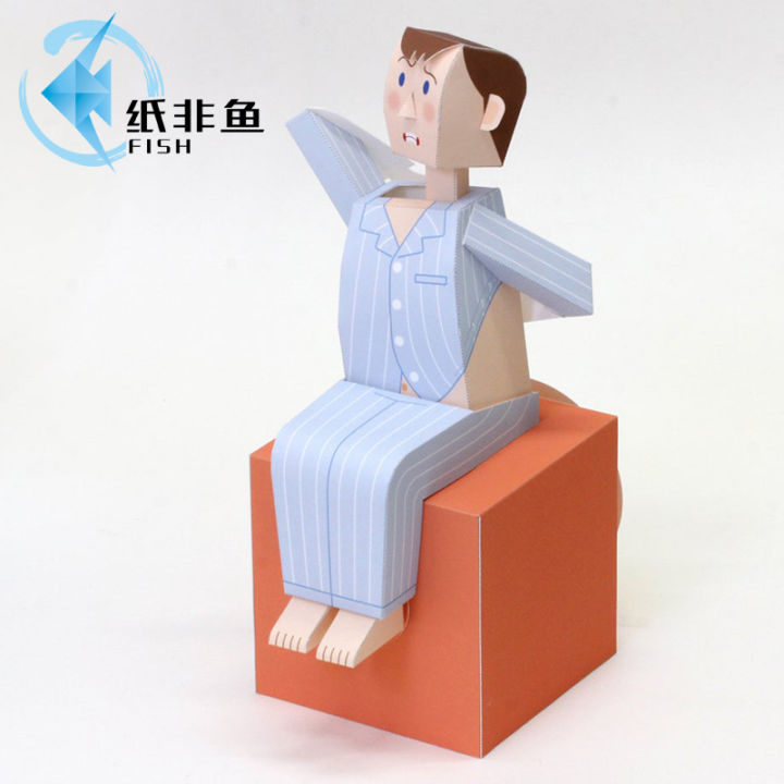 Dynamic Mechanism Scratchy Person Paper Model Handmade Gift Display ...