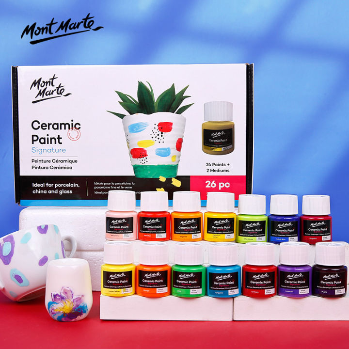 Mont Marte 6/8/12/20/24 color Ceramic Paint Set Fabric paint set ...