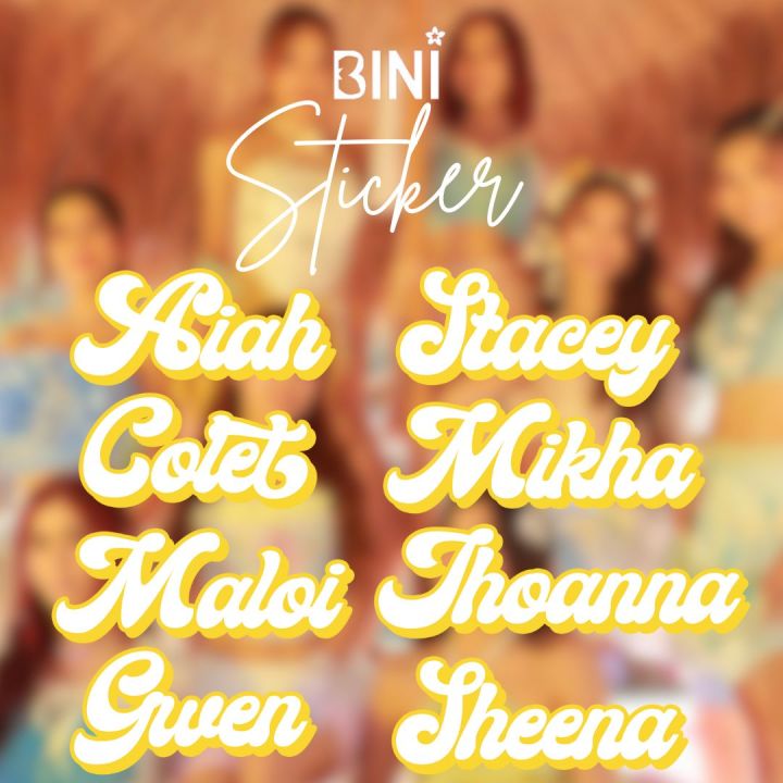 Customized Name Sticker "BINI" Font | Lazada PH