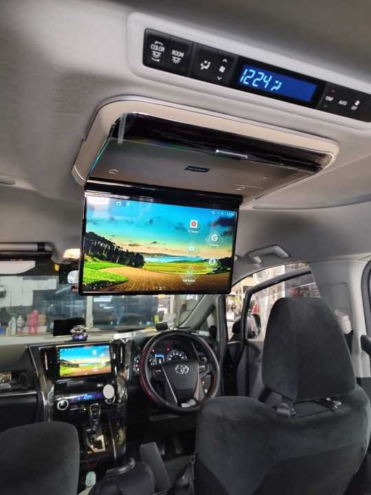 Leon Toyota Vellfire Alphard agh30 14" fhd hdmi usb mp4 roof led ...