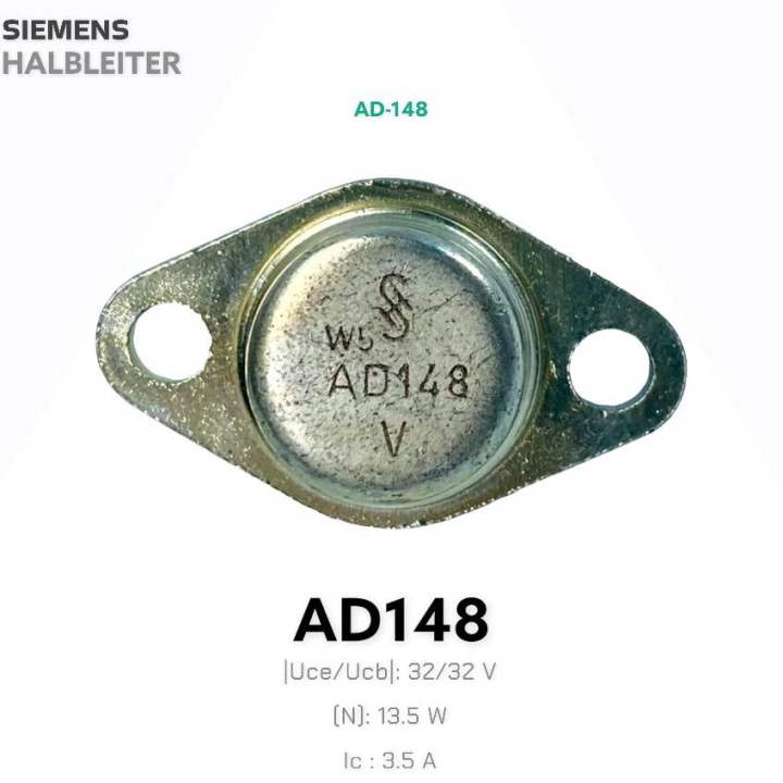 AD148 D148 Transistor ทรานซิสเตอร์ ขยายเสียง 32V 3.5A Germanium PNP ...