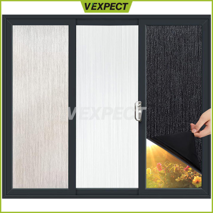 Vexpect Window Glass Privacy Sticker, Sun Blocking Frosted Glass Window ...
