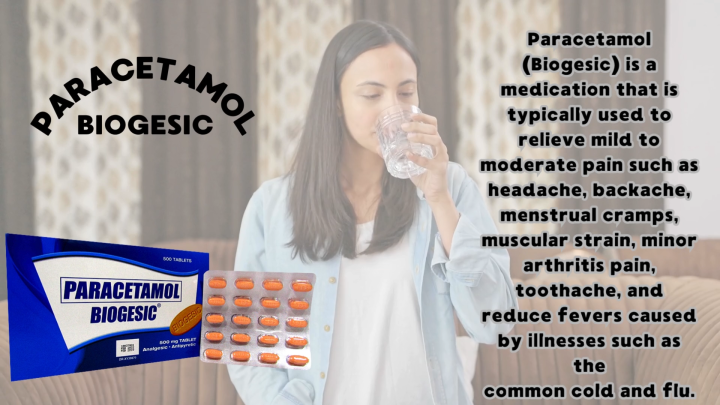 Biogesic Paracetamol Tablets 500mg - 10 Pack for Pain Relief & Fever ...