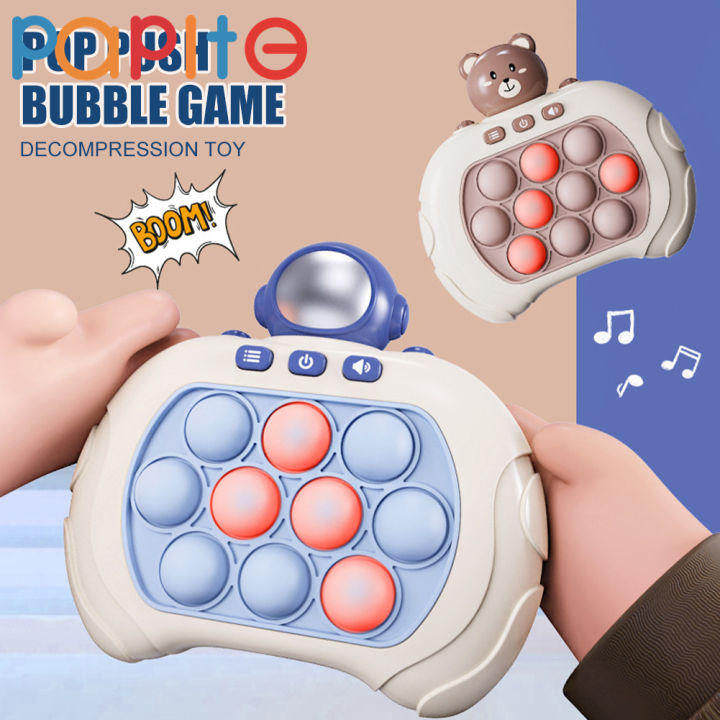 PAPITE Music Pop it Up Fidget Toys Light Whack A Mole Press Bubble Game ...