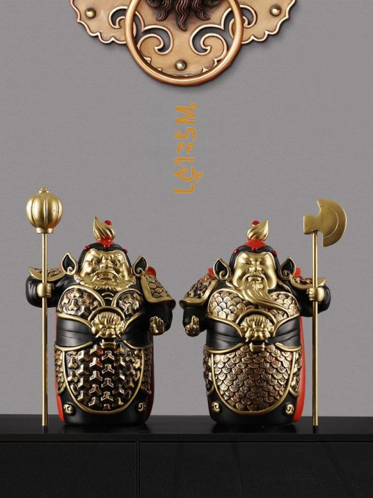 สไตล์จีนใหม่ตกแต่งบ้านประตูพระเจ้า Heng Ha สองรุ่นเครื่องประดับห้อง ...