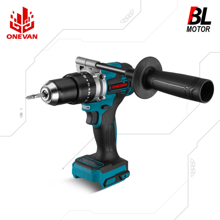 ONEVAN 650NM 13MM Brushless Electric Drill 20+3 Torque Cordless Impact ...
