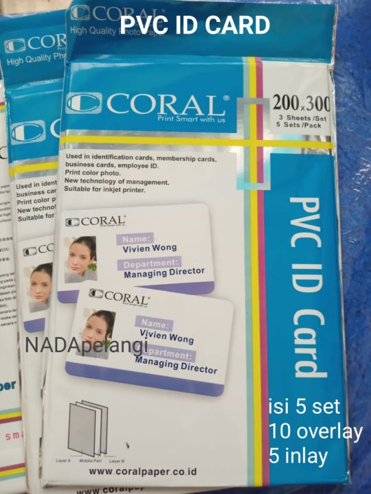 pvc id card coral / kertas pvc id card / pvc 5 set blueprint / 5 set ...