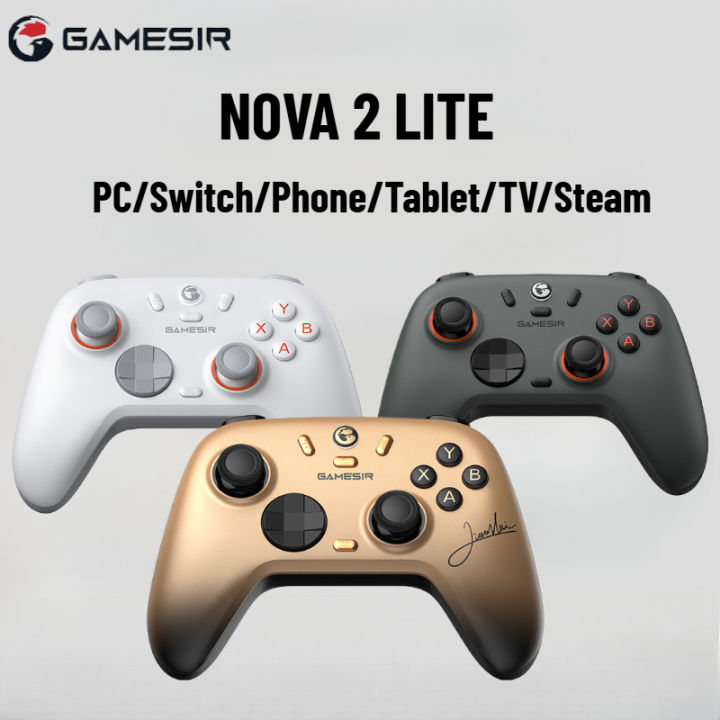 GameSir Nova 2 Lite มัลติแพลตฟอร์มเอฟเฟกต์ฮอลล์ตัวควบคุมเกมไร้สายสำหรับพีซีแล็ปท็อปไอน้ำ Android ...