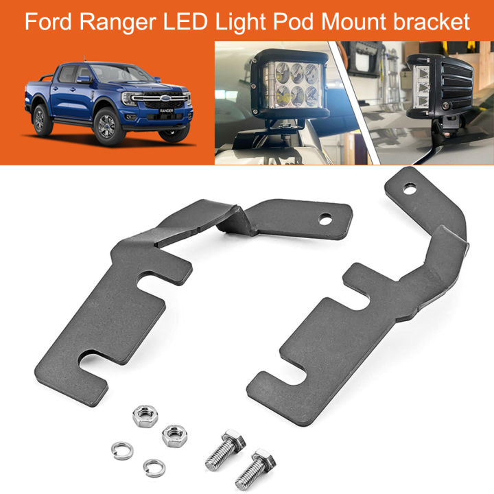 Ford Ranger Hood Ditch LED Light Pod Mount bracket Low Profile Mount ...
