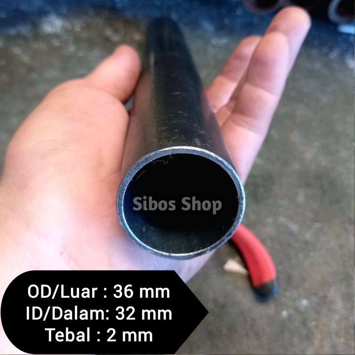Pipa Besi Seamless 1.4 inch | OD 36mm X ID 32mm Tebal 2mm Panjang 20cm ...