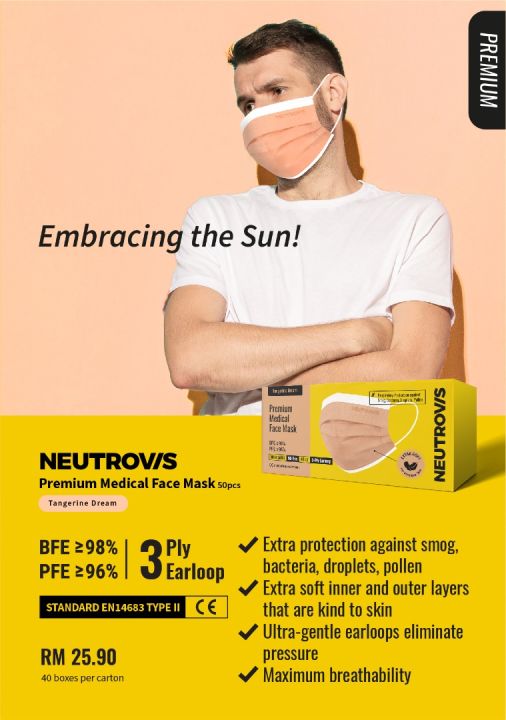 NEUTROVIS Premium 3-ply Medical Face Mask (Adults) - 50s per box | Lazada