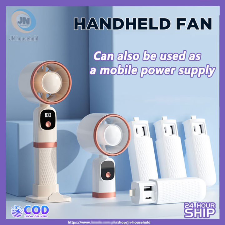 3in1 Powerbank Fan Arrived with Phone Holder Handheld Fan 4500mah Power ...