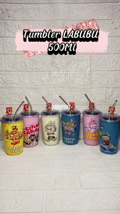 TUMBLER MUG 500ML KARAKTER LABUBU / TUMBLER GELAS / TUMBLER LUCU ...