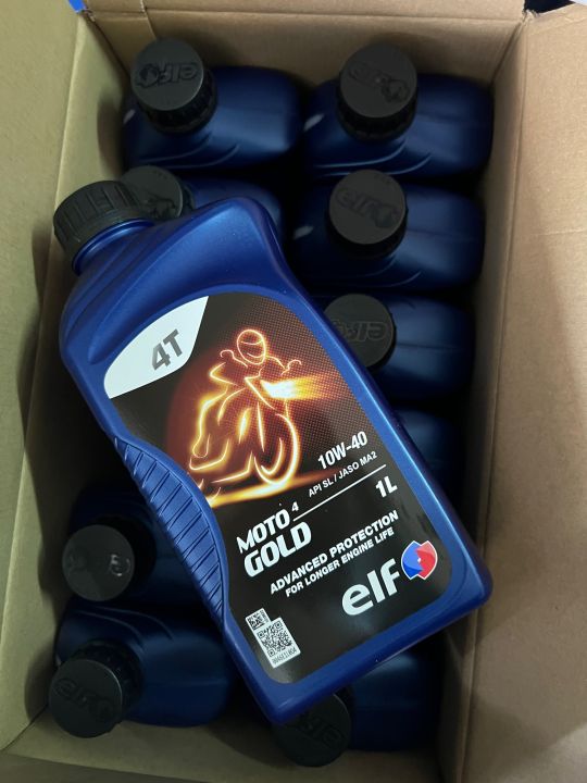 Elf 10w40 gold 1lite performance น้ำมันเครื่อง สูตรจากฝรั่งเศษ | Lazada ...
