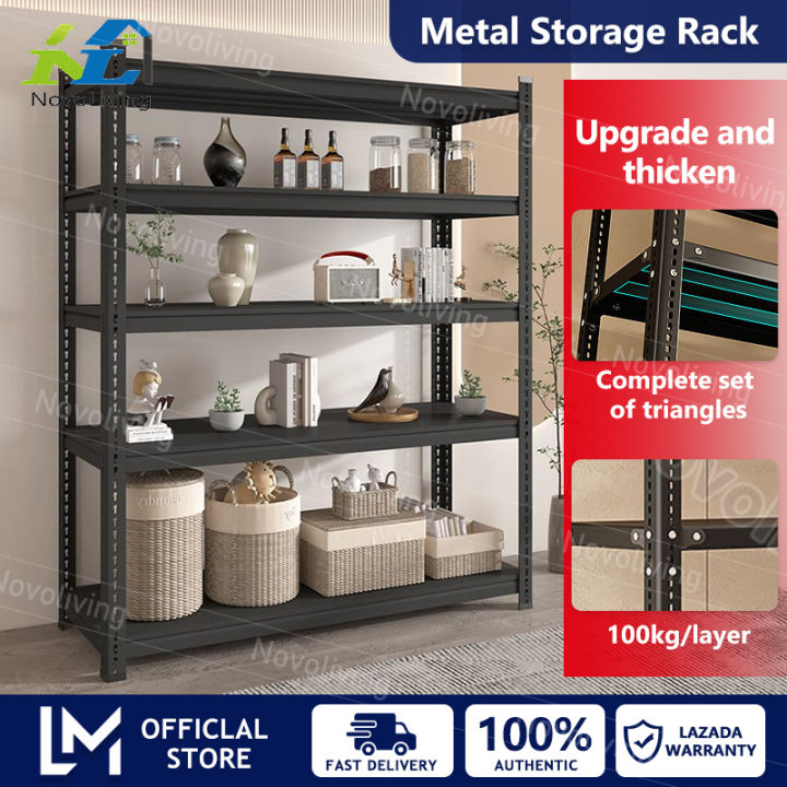 Novoliving 7/6/5/4/3 Layer Steel Storage Rack Shelves Metal Rack Heavy ...