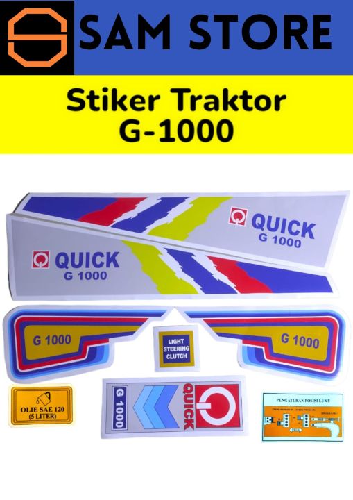 Stiker Traktor / Stiker Traktor G 1000 / Stiker G 1000 / Stiker Quick ...