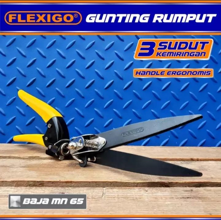 Gunting Rumput Jepang Flexigo 3 Posisi Lawn Grass Shear 3 Angles ...