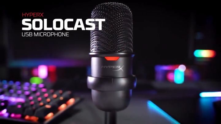 HyperX Solocast USB Microphone with Flexible, Adjustable stand, Tap to ...