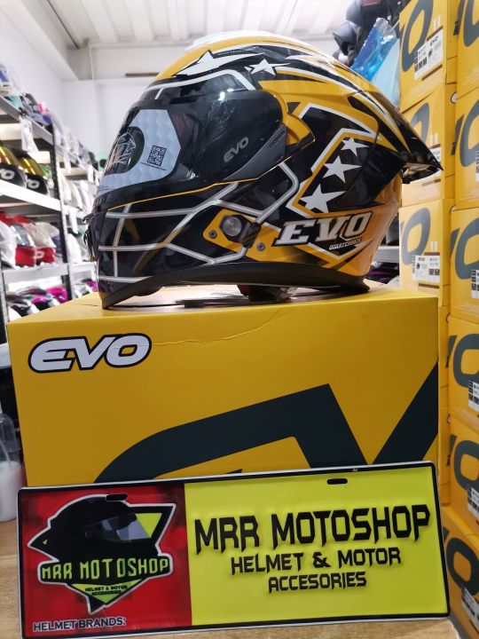 evo gt pro Quarterback yellow fulface helmet | Lazada PH