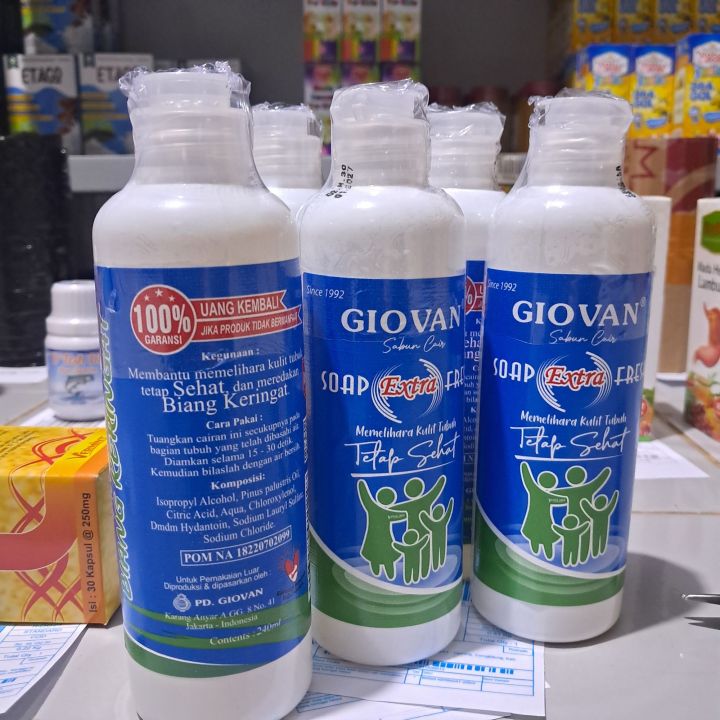 Kemasan BARU !!!GIOVAN Soap extra fresh Sabun cair meredakan Biang ...