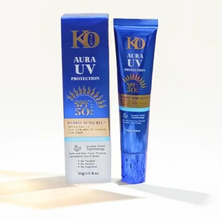 กันแดดเคโอริช KoRich KO AURA UV SPF 50 PA+ + + เนื้อกันแดดเป็นครีม 1 หลอด ขนาด30 กรัม ผิวทุก ...