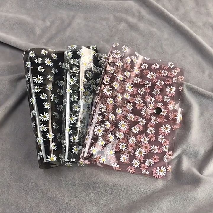 A7/A6 /A5Clear Soft PVC Notebook Binder Cover Planner 6-Ring Loose-Leaf ...