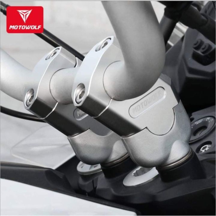 riser handlebar honda for adv 150 & 160 ORIGINAL MOTOWOLF 28MM riser handlebar (SILVER) | Lazada PH