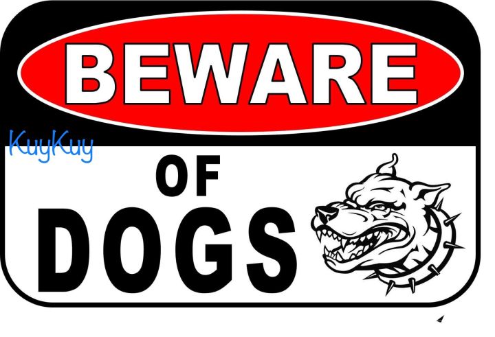 BEWARE OF DOGS PVC Signage 7.8x11 inches | Lazada PH