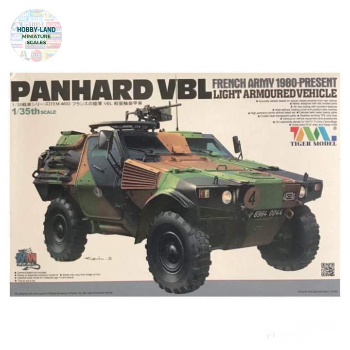 Tiger Model 1/35 Scale Panhard VBL French Army Light Armored Vehicle ...