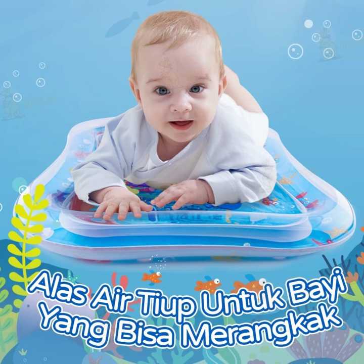 Water playmat baby kartun Tummy time playmate Matras air bayi | Lazada ...