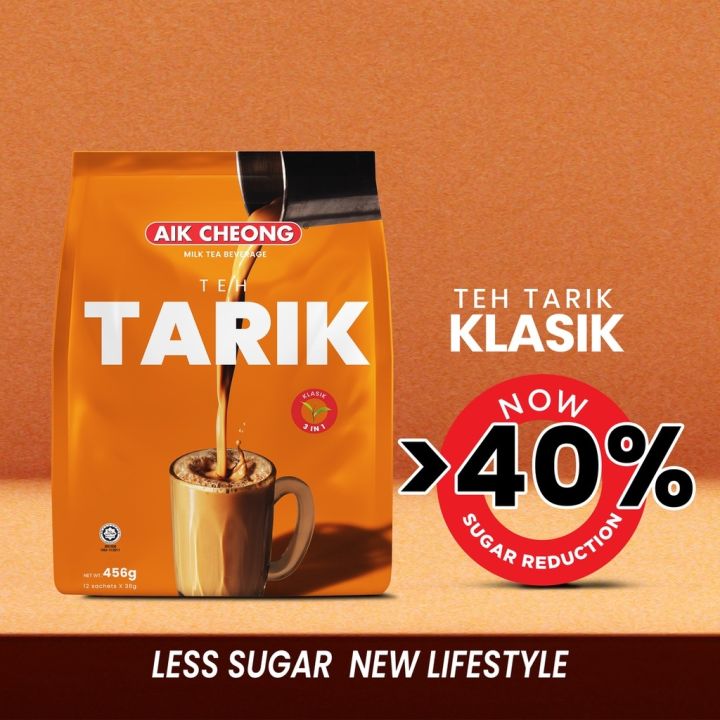 Aik Cheong Teh Tarik 3 in 1 instant coffee tea sashets instant indian ...