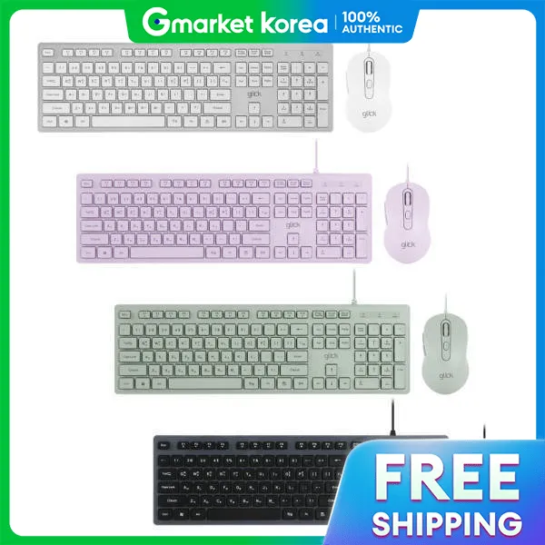 J-Clicker Office Pro GMK-300 Ergonomic Low-Noise Wired Keyboard Mouse ...