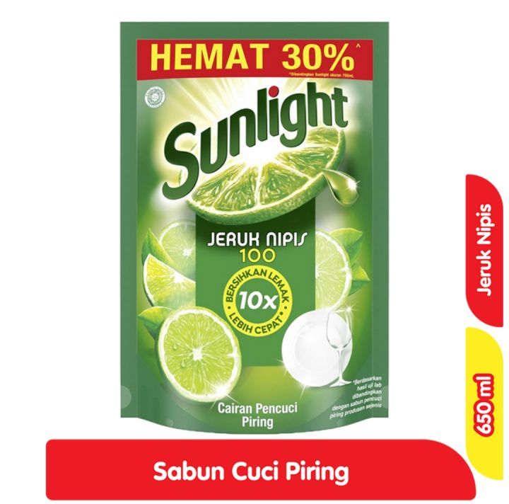 Sunlight Sabun Cuci Piring Jeruk Nipis 650Ml | Lazada Indonesia