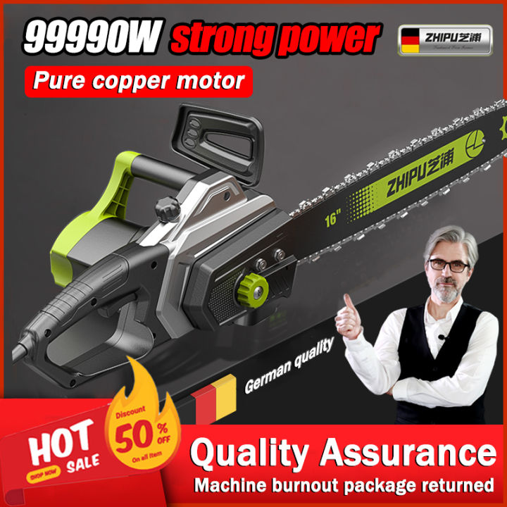 ZHIPU chainsaw gasoline saw 16 inch Pure copper motor Hardened chain ...