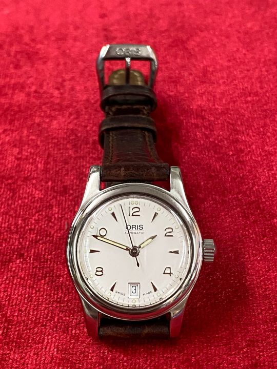 ORIS 17 jewels Automatic โมเดล7510 เลดี้ ตัวเรือน 28 มม หนา 10.5 มม สาย ...