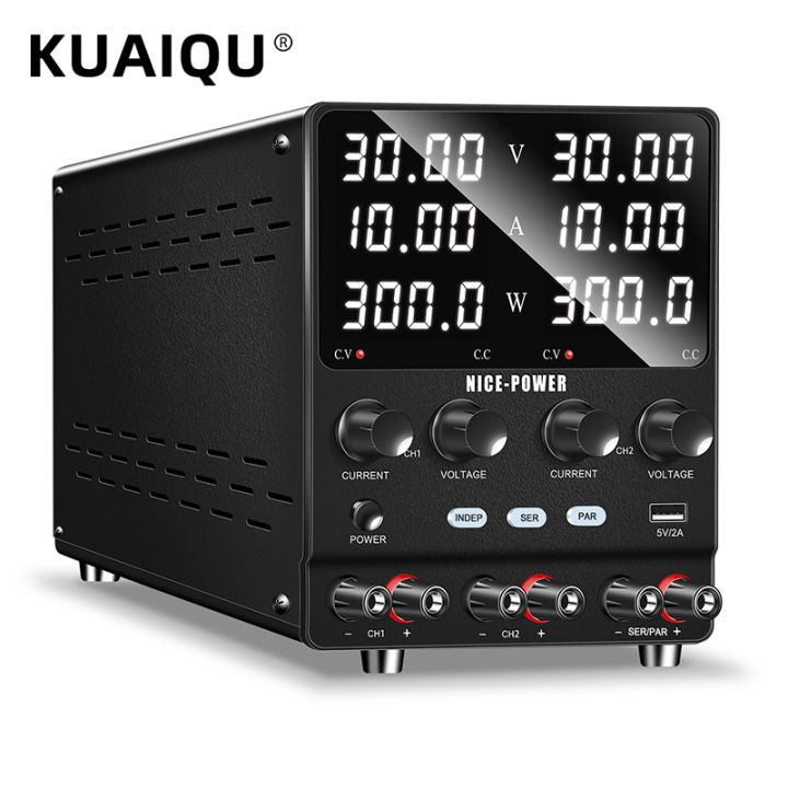 KUAIQU SPS3010-2KD Dual DC Power Supply Dual-channel Bench Source 30V ...
