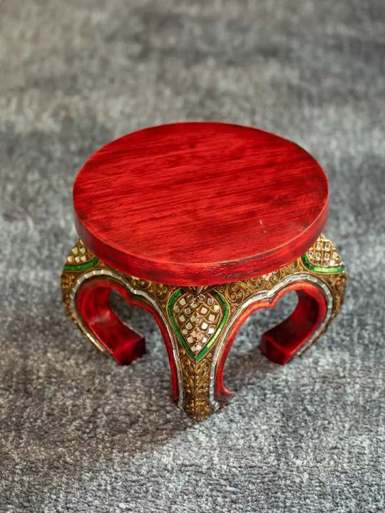 Handmade Solid Wood Stool Plant Base Low Stool Round Stool Shoe ...