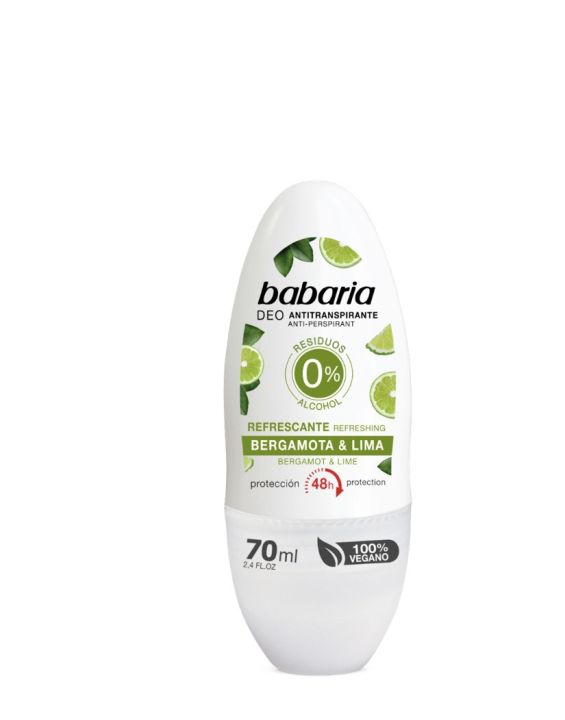 Babaria 48H Anti-Perspirant Deodorant Lime & Bergamot 70ml (SPAIN ...